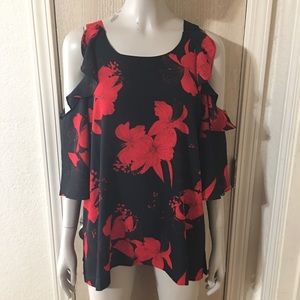JODIFL | Tops | Jodifl Coldshoulders Floral Print Top | Poshmark